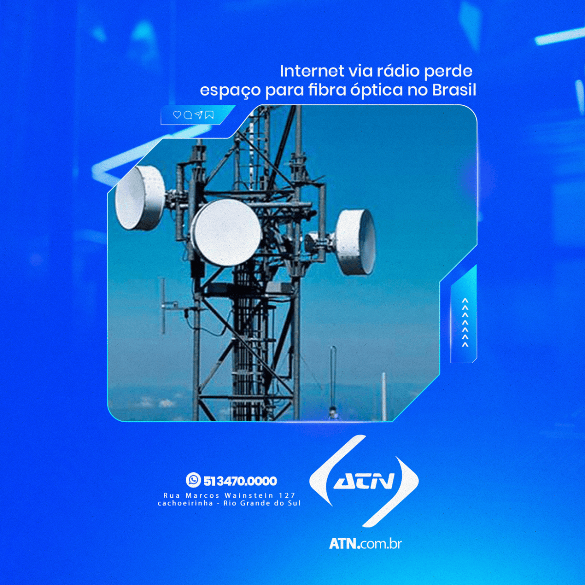 Internet via rádio perde espaço para fibra óptica no Brasil